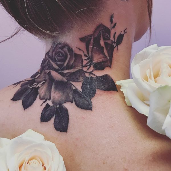 36 Best Rose Neck Tattoo Ideas - Read This First